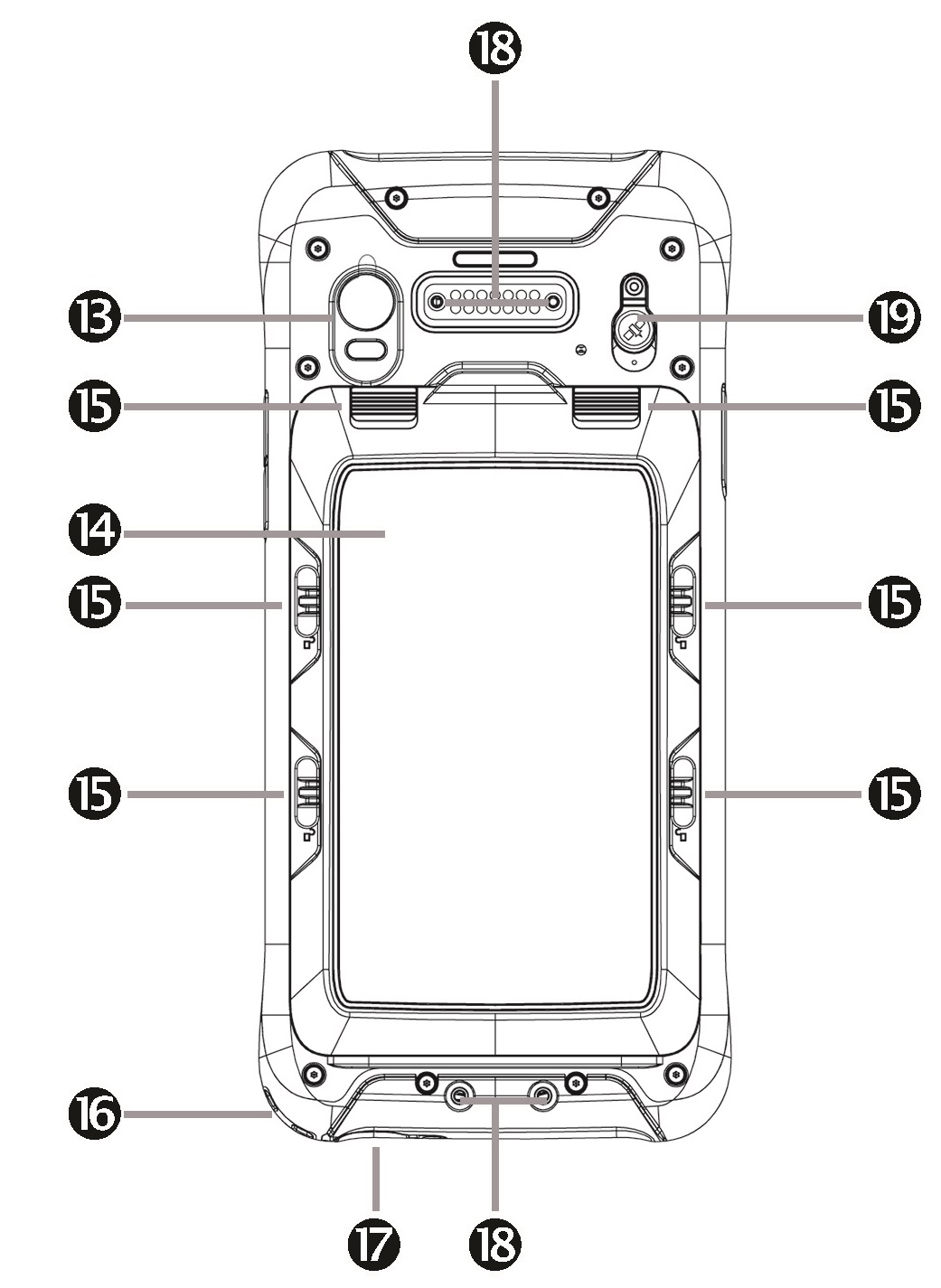 Parts of the MobileMapper 60 handheld