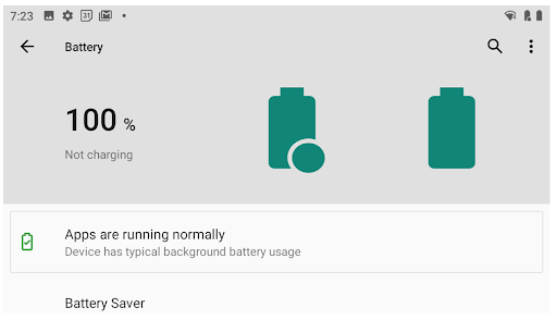 Using the Battery settings